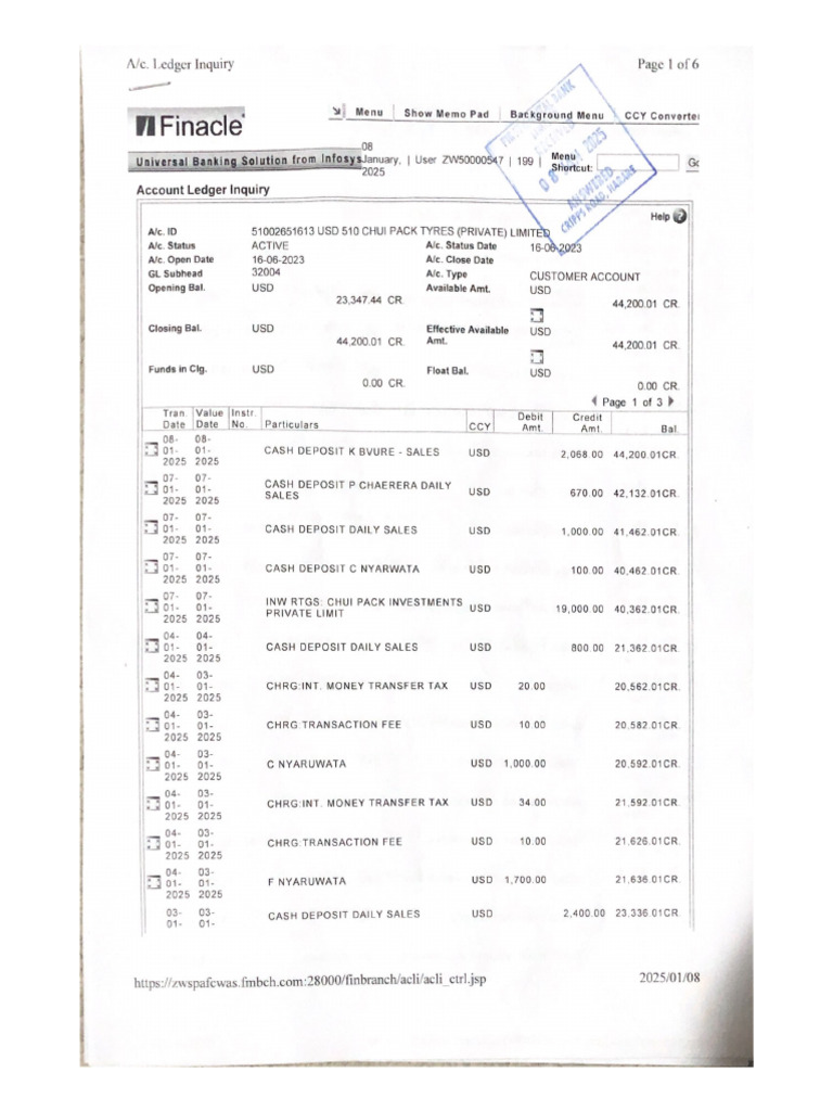 Ac. Ledger Inquiry | PDF