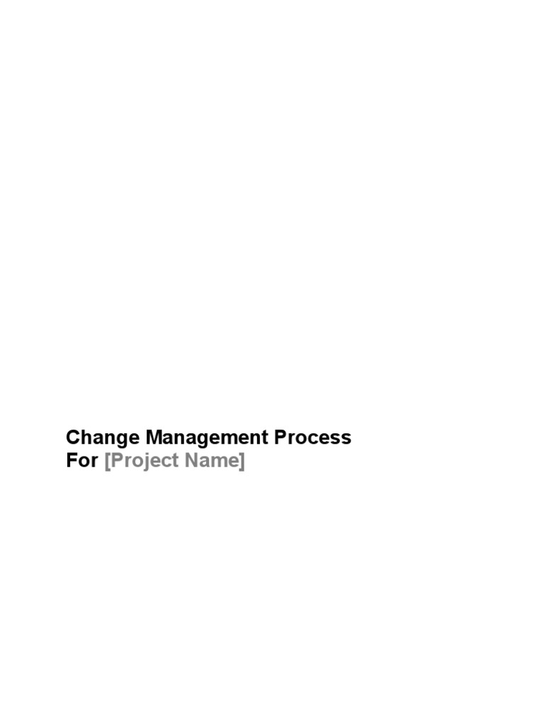 Template - Change Management Process | PDF | Feasibility Study ...