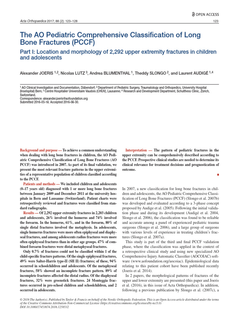 Long Bone Fracture AO Pediatric | PDF | Orthopedic Surgery ...