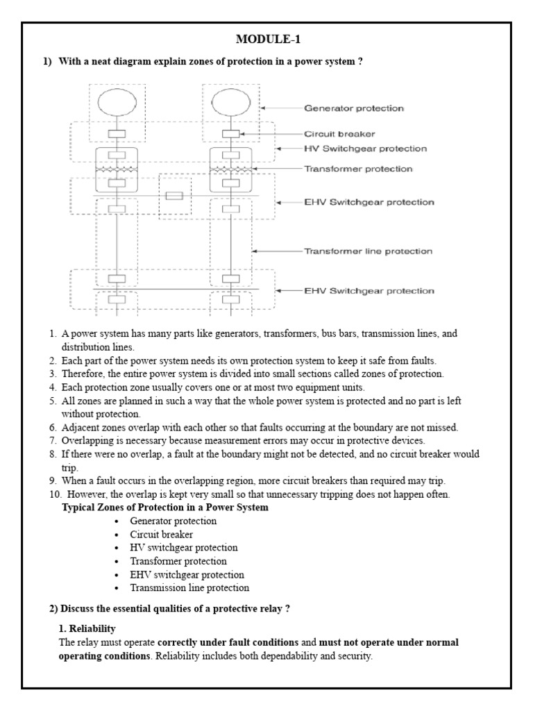 Zones of Protection in Power Systems | PDF | Fuse (Electrical) | Relay