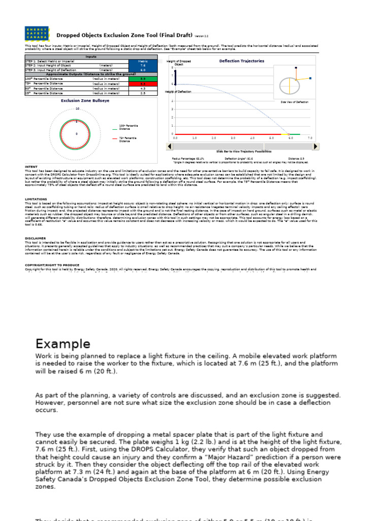 Dropped Objects Exclusion Zone Tool (Final Draft) (1) | PDF ...