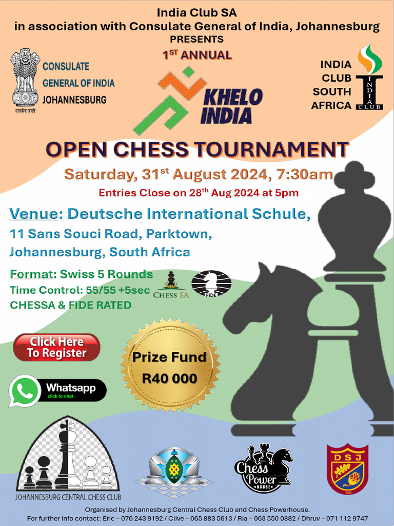 1st Annual Khelo India Chess Tournament 2024-1-240801 182907 | PDF ...