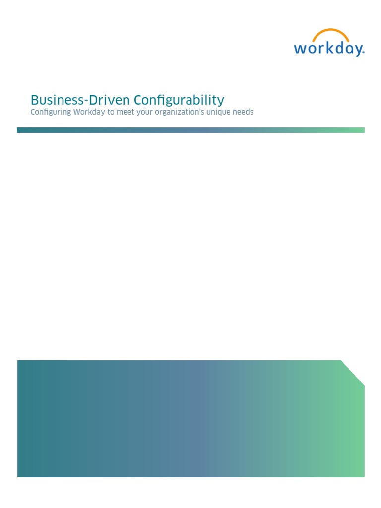 Workday Business Driven Configurability Whitepaper | PDF | Enterprise ...