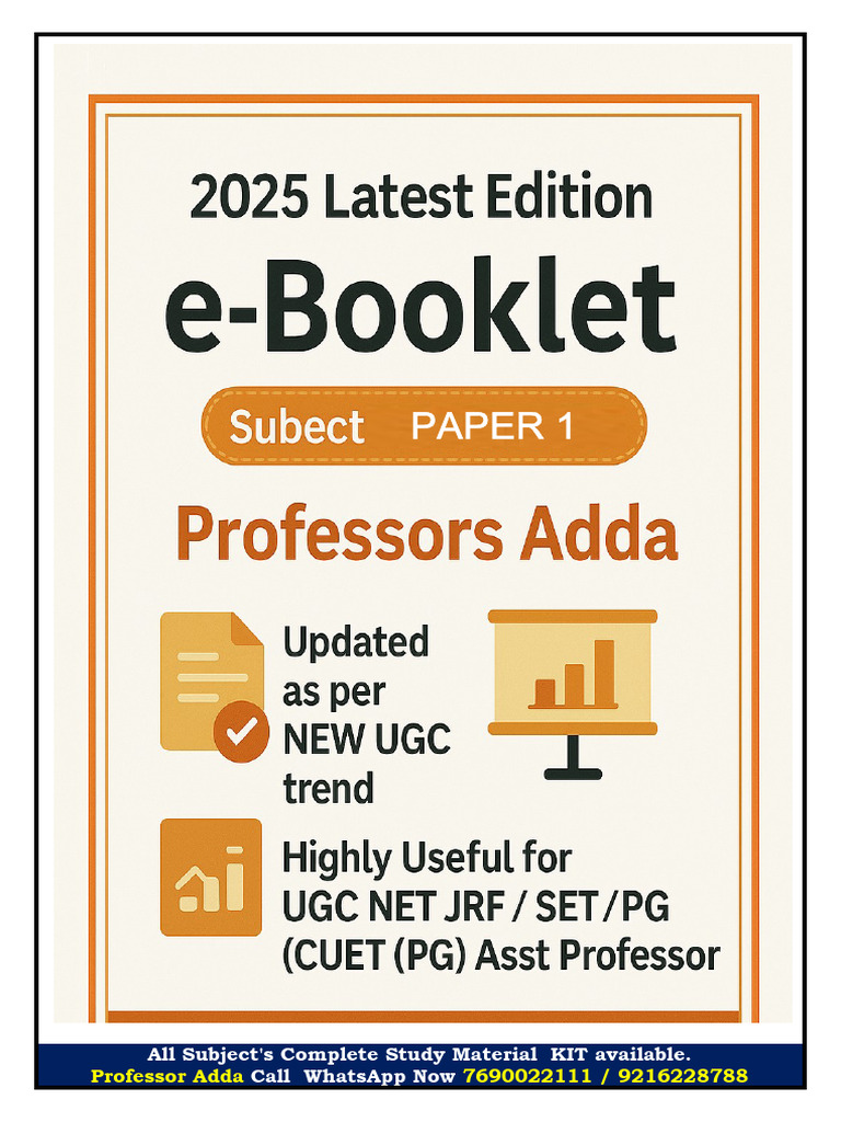 Complete Study Material for NET/JRF | PDF | Learning | Teachers