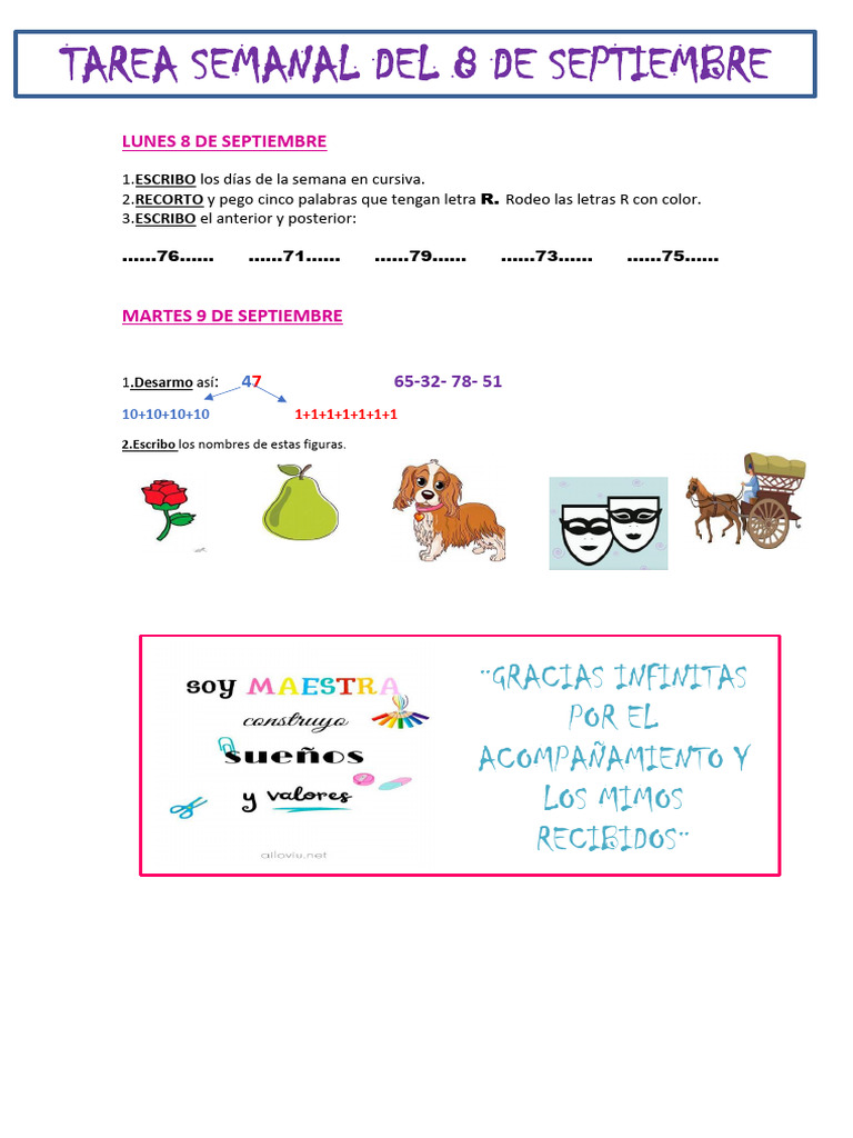 Tarea Semanal 8 de Septiembre | PDF