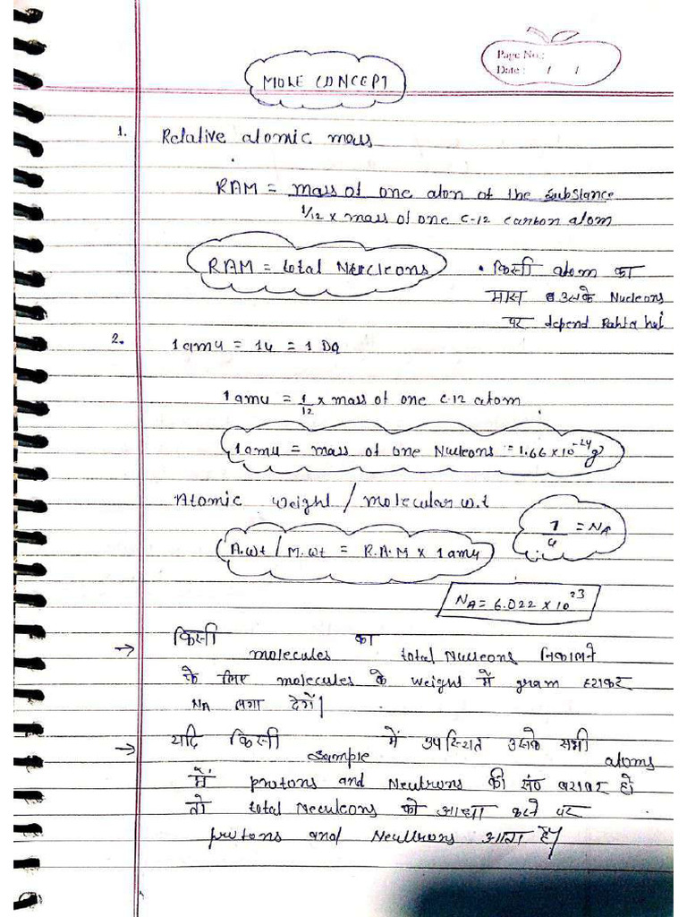 MOLE CONCEPT Notes | PDF