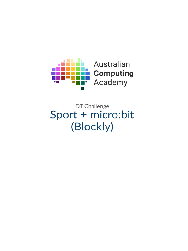 Dt Challenge 56 Blockly Sport Microbit Offline Challenge | PDF