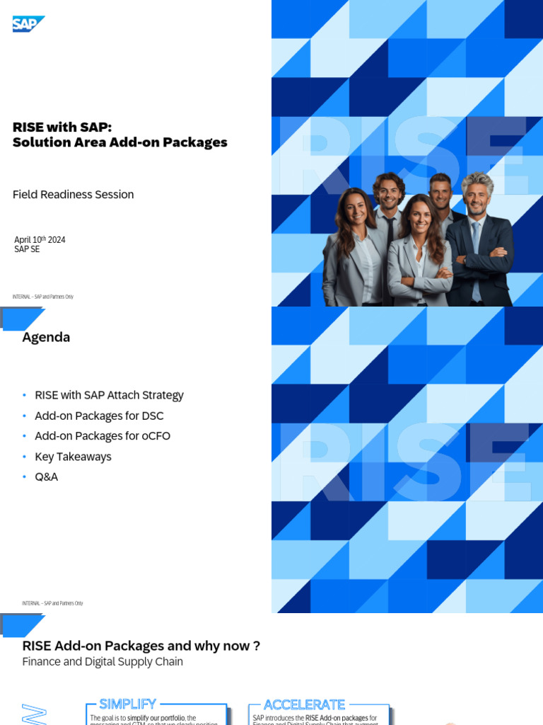 RISE OCFO and DSC Add-On Packages - Enablement RISE Field Sales 09-10. ...