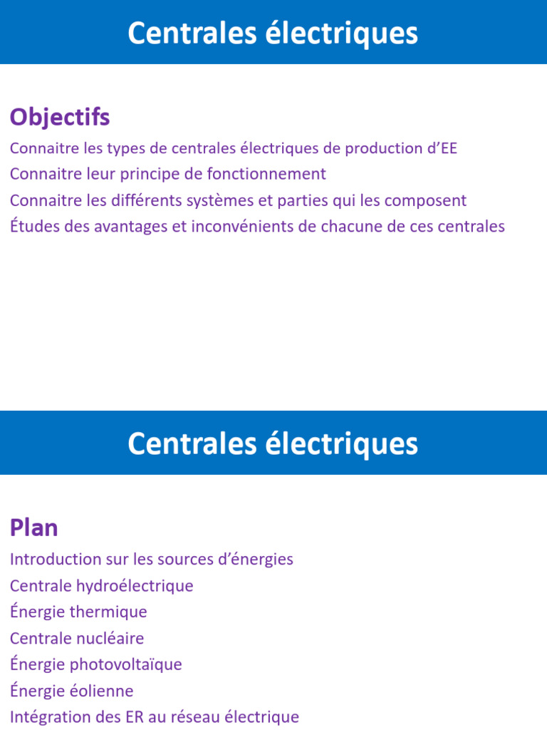 Types de centrales électriques et fonctionnement | PDF | Énergie ...