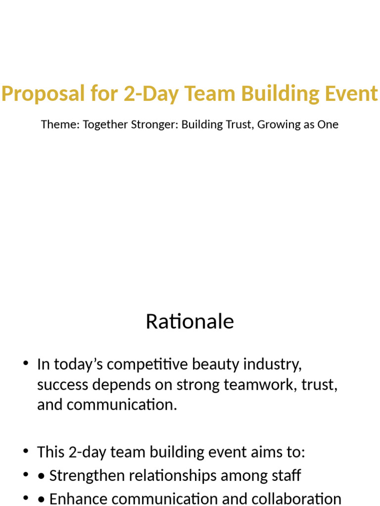 Proposal 2Day TeamBuilding | PDF