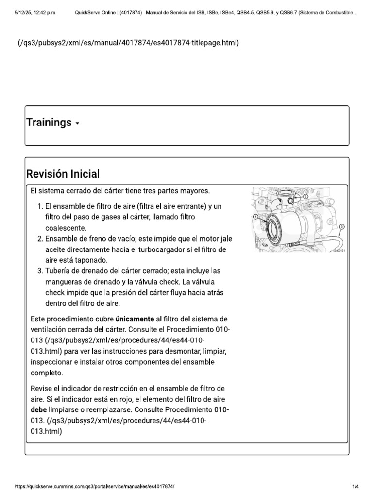 003-020 Filtro Del Sistema de Ventilación Cerrada Del Cárter | PDF