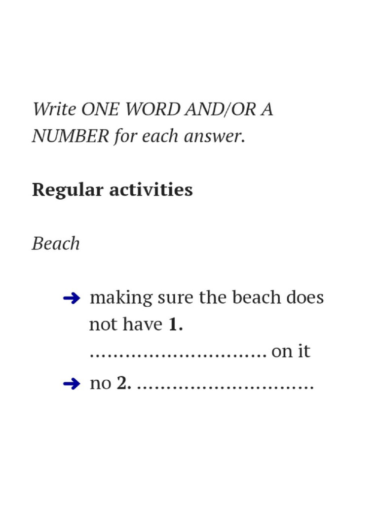 IELTS Listening Mini-Test | PDF