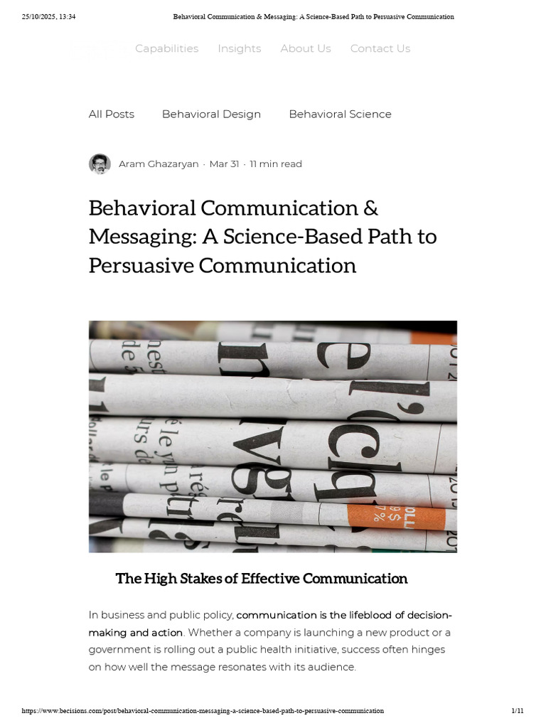 Science-Backed Persuasive Communication | PDF | Framing (Social ...