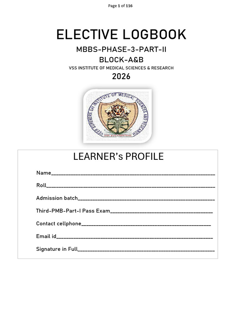 Electives .Logbook.2026.PDF. Delete | PDF | Learning | Behavior ...