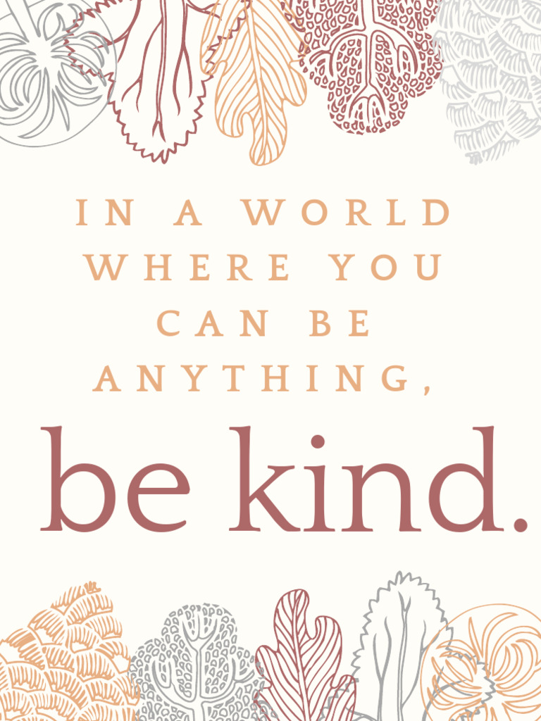 Be Kind Poster | PDF