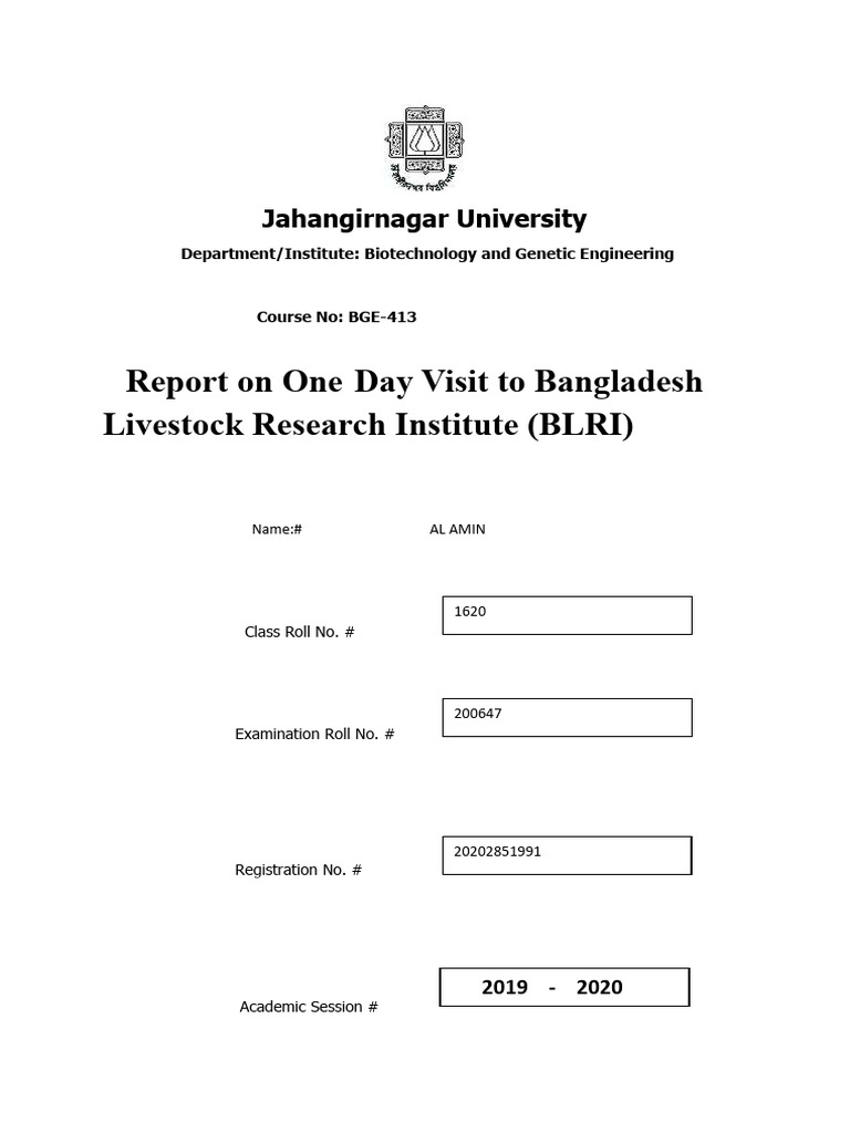 Visit Report on BLRI | PDF | Vaccines | Influenza