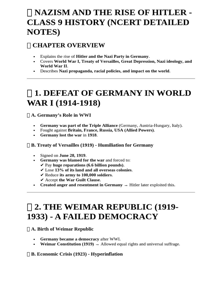 Rise of Hitler and Nazism Explained | PDF | Nazi Germany | Nazism