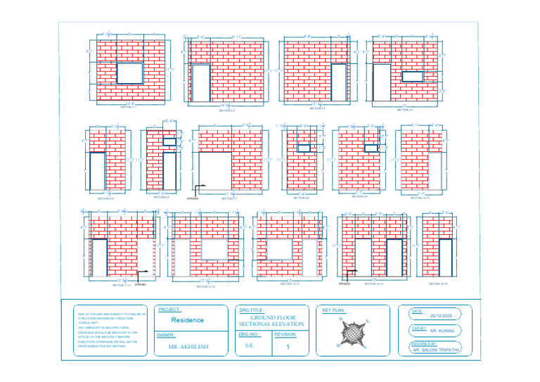 R-1 Ground Floor Sectional Elevation | PDF