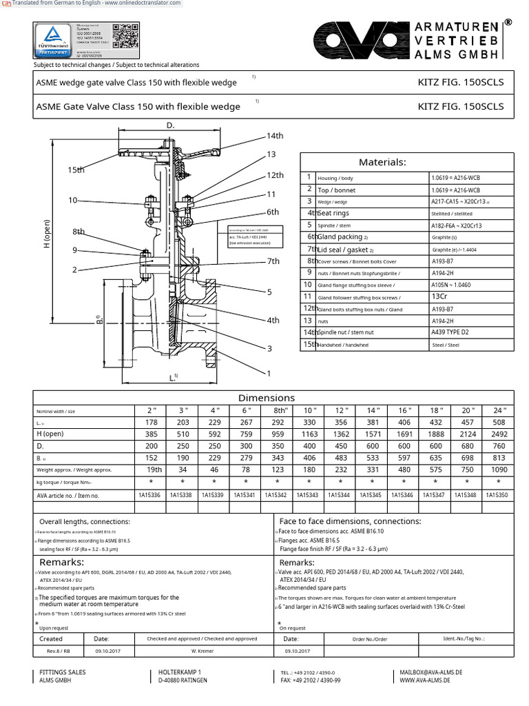 ASME Class 150 Gate Valve Specifications | PDF | Plumbing | Mechanical ...