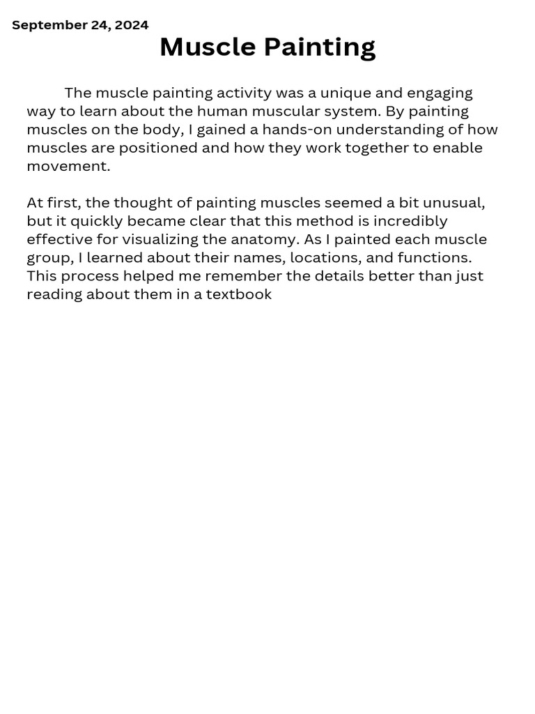 Muscle Painting.pdf | PDF | Lymphatic System | Brain
