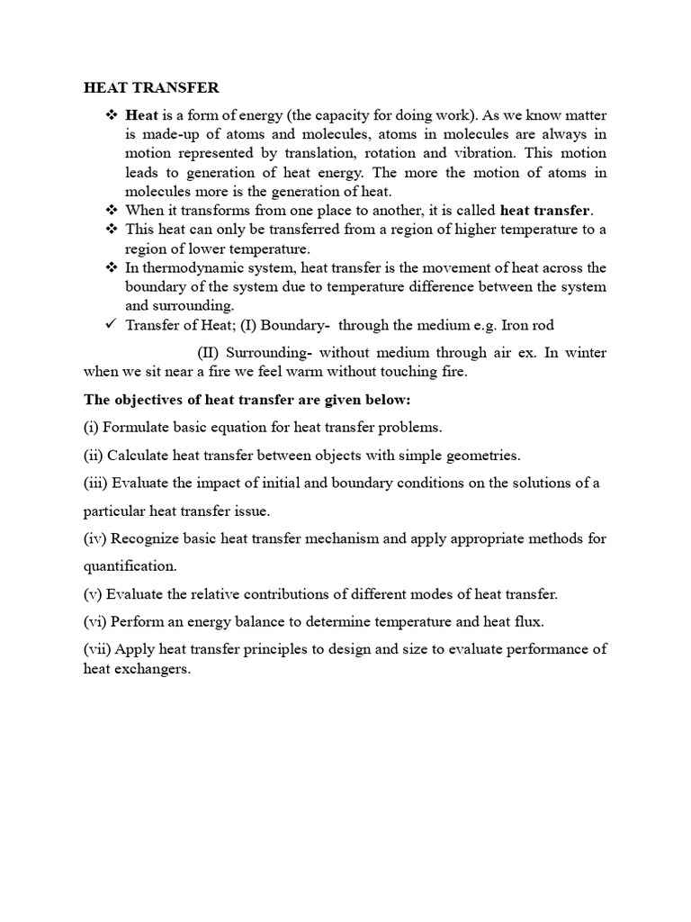 Understanding Heat Transfer Mechanisms | PDF | Heat | Heat Transfer