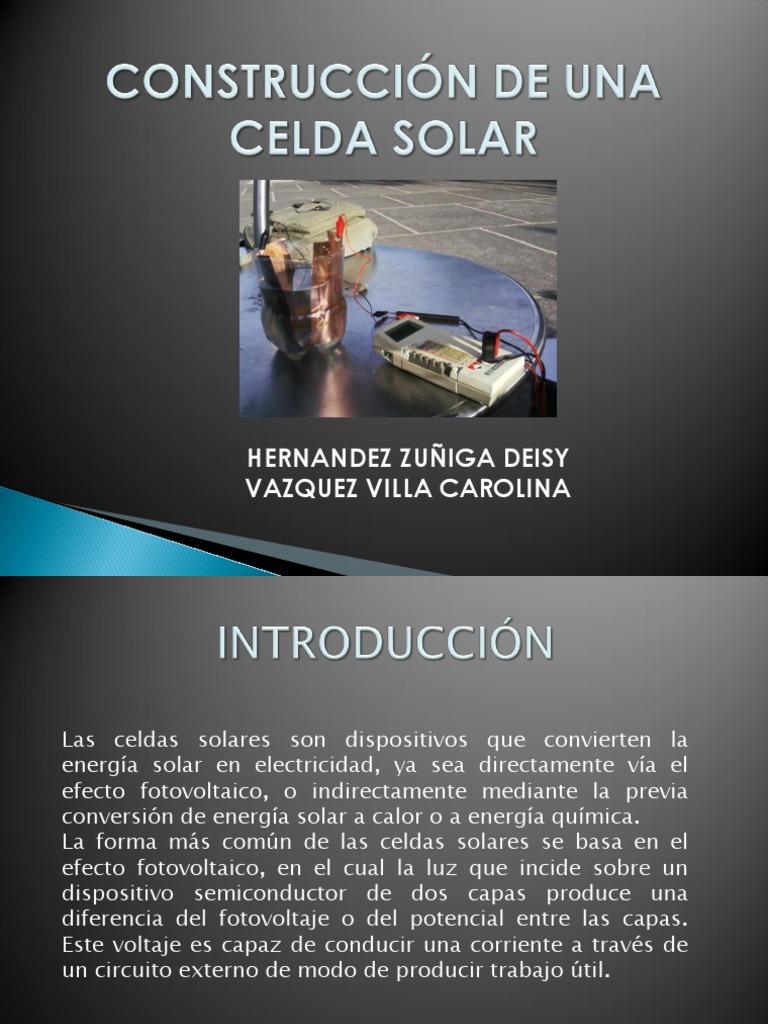 Fotocelda Solar Lamina de Cobre | PDF | Energía solar | Cobre