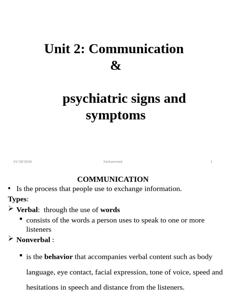 2 Unit Two Communication | PDF | Nonverbal Communication | Communication