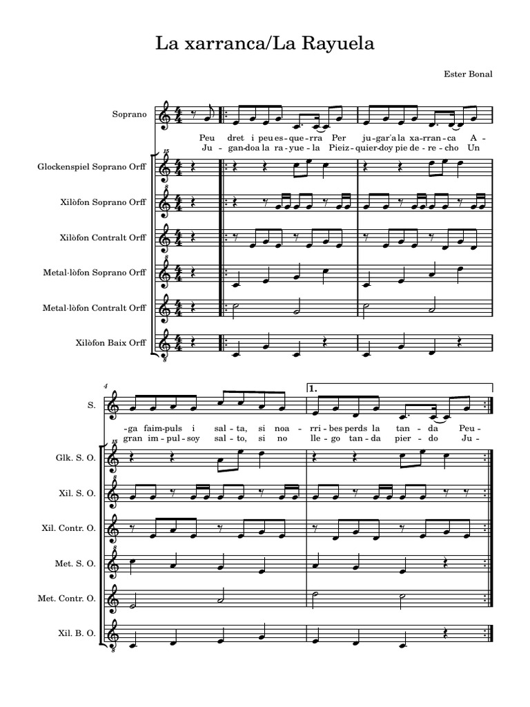 La Xarranca-La Rayuela-partitura General | PDF