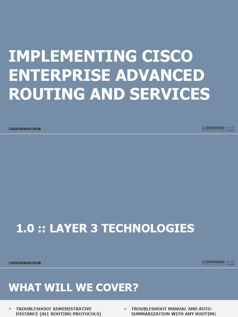 Implementing Cisco Enterprise Advanced Routing and Services v1.0 ENARSI ...