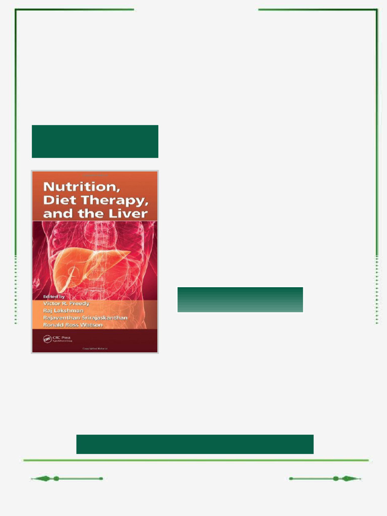 Nutrition Diet Therapy and The Liver 1st Edition Victor R. Preedy Ebook ...