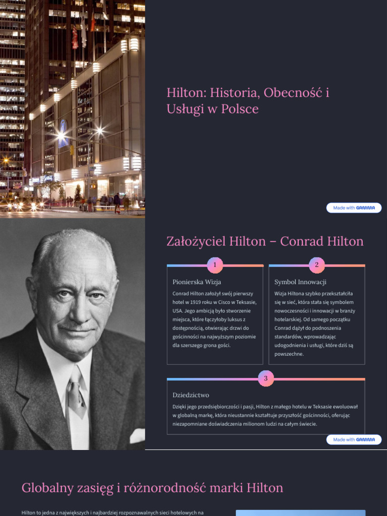 Hilton Historia Obecnosc I Uslugi W Polsce | PDF