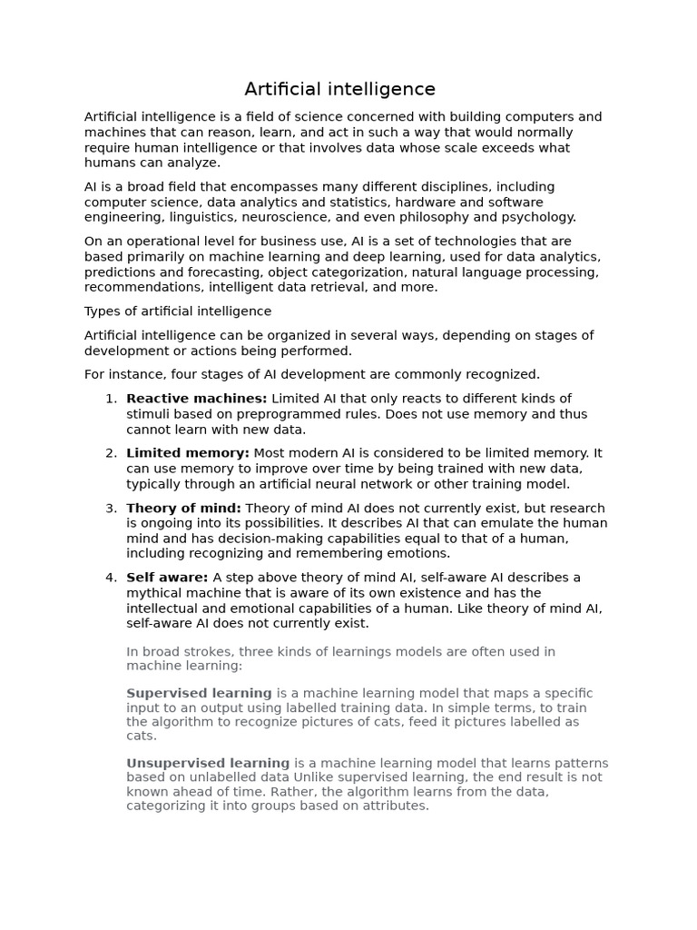 Artificial Intelligence | PDF