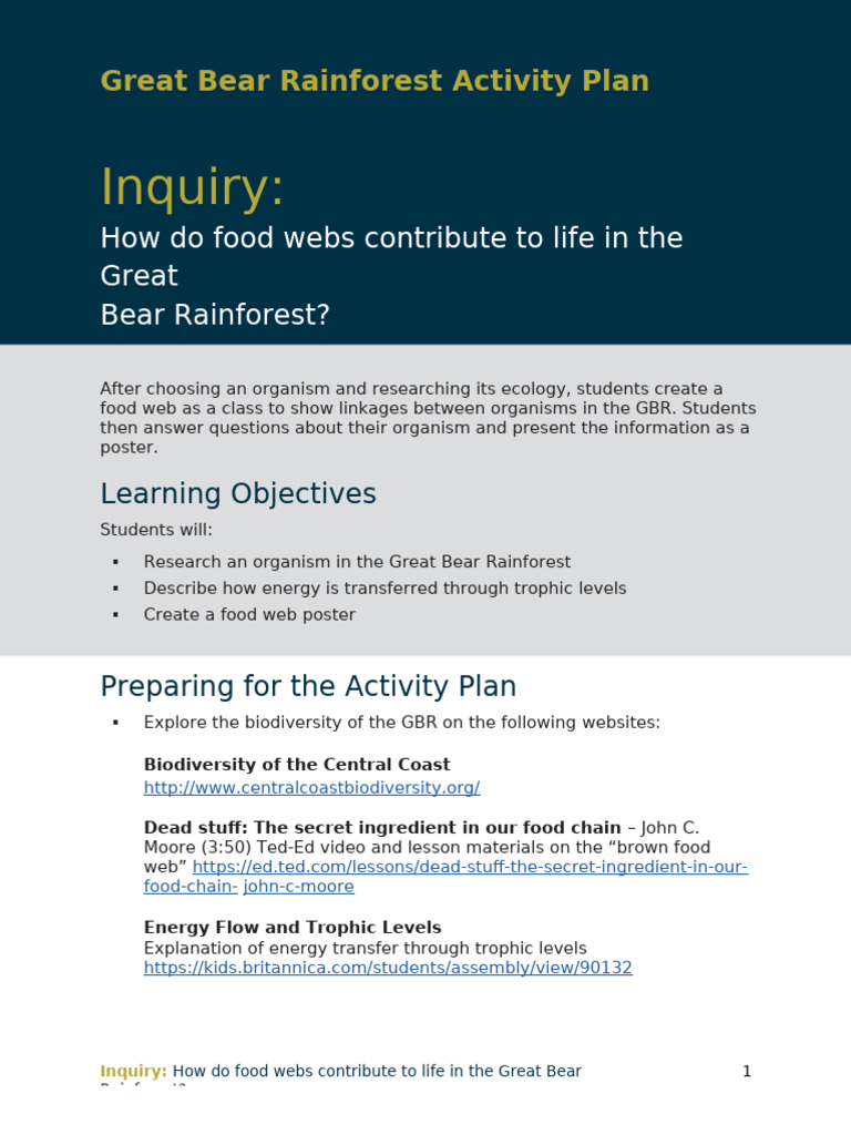 2b How Food Webs Contribute to GBR | PDF | Food Web | Predation
