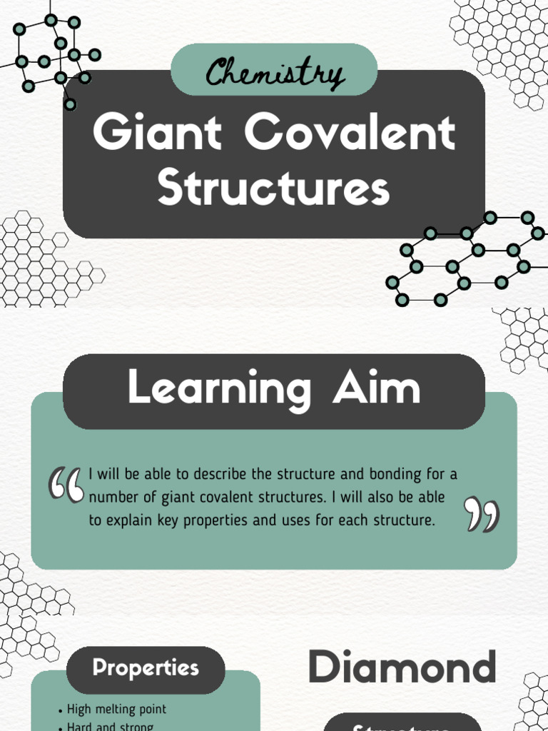 Giant Covalent Structures in Chemistry | PDF