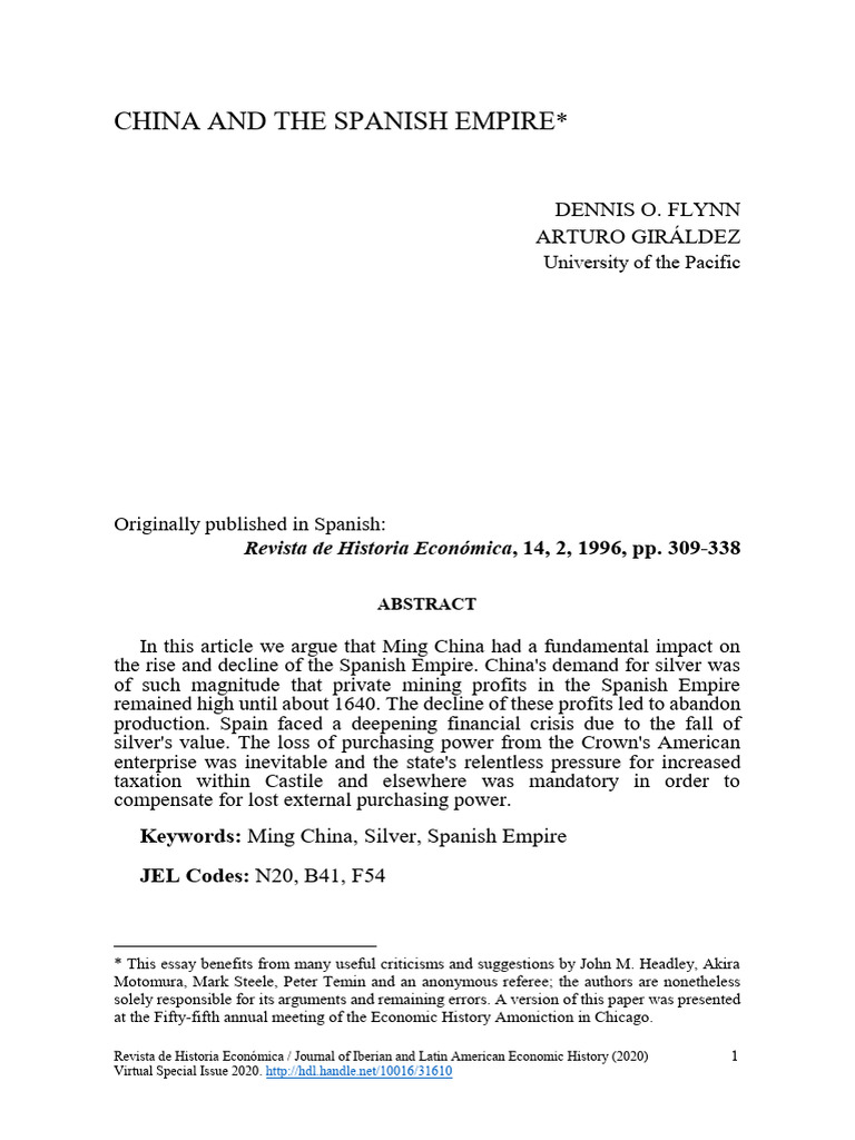 Impact of Ming China on Spanish Empire | PDF | Money | Taxes