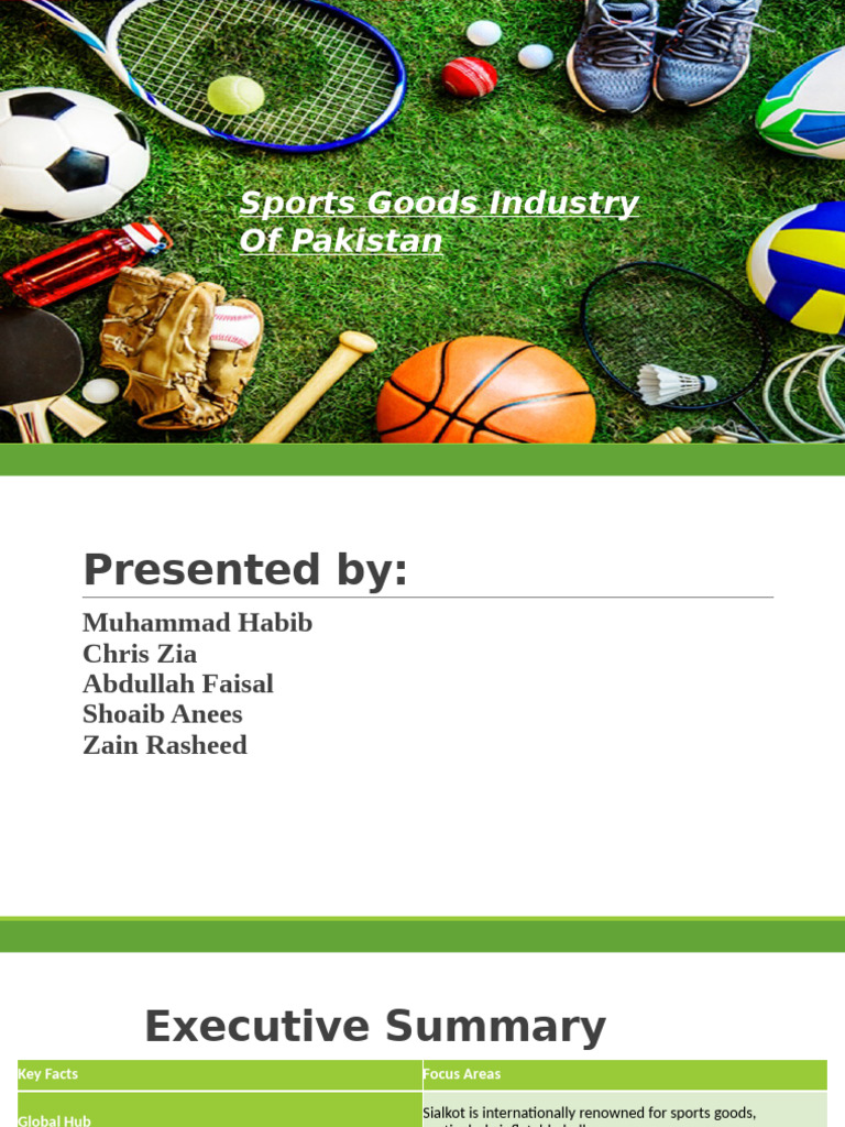 Sports Goods Pakistan Presentation[1] | PDF | Pakistan | Exports
