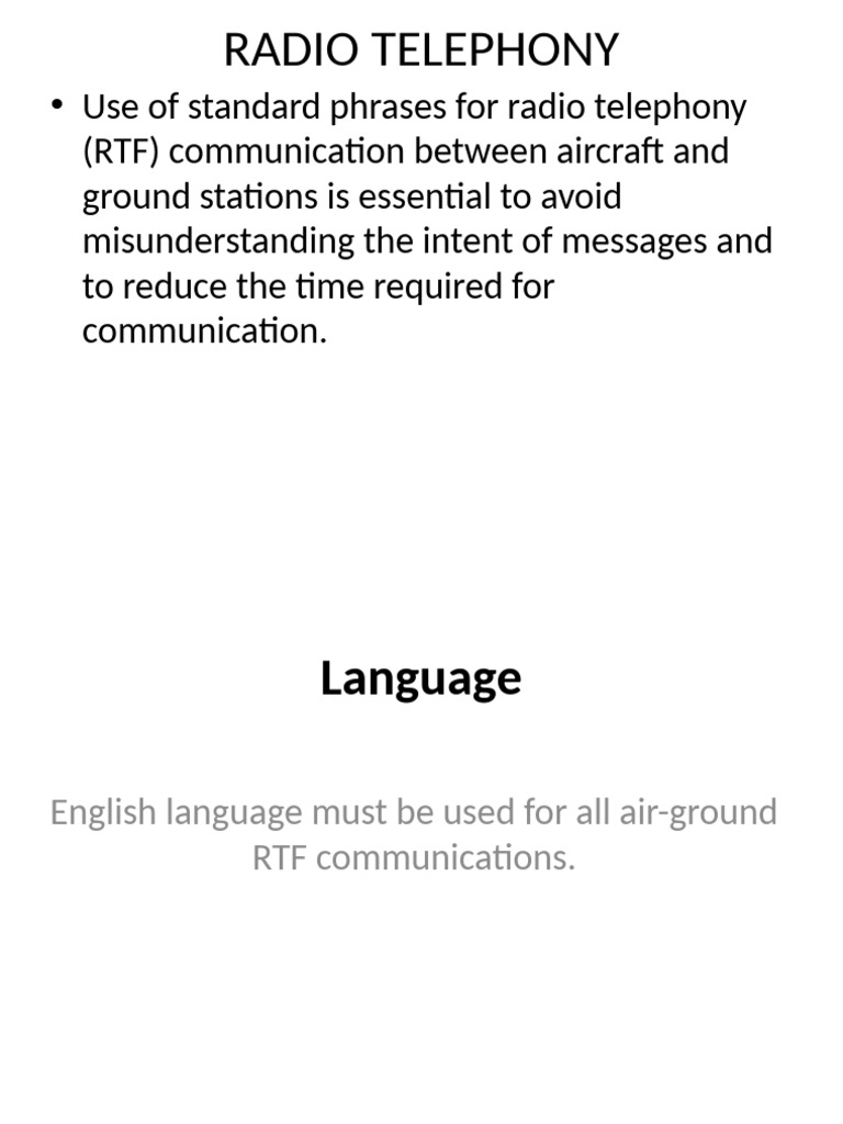 Radiotelephony | PDF | Radio | Communication