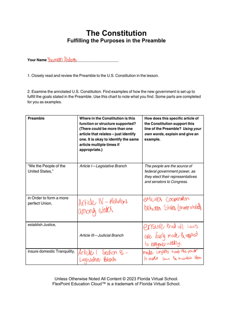 The Constitution Template 2 | PDF
