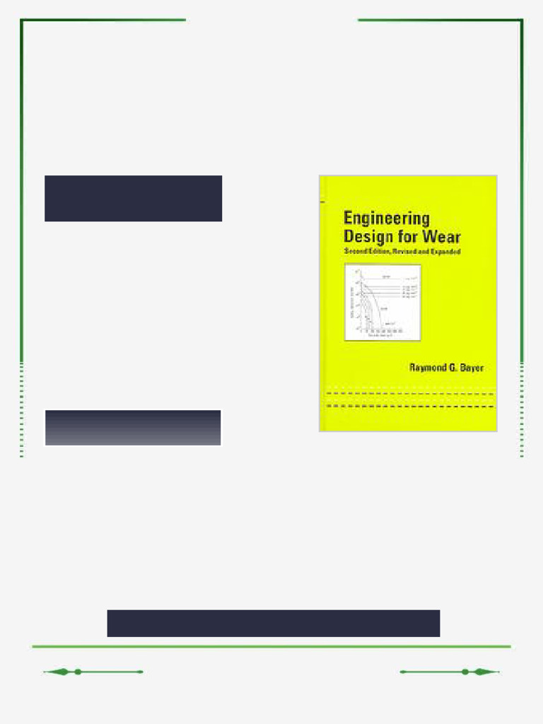 Engineering design for wear 2nd ed., rev. and expanded Edition R G ...