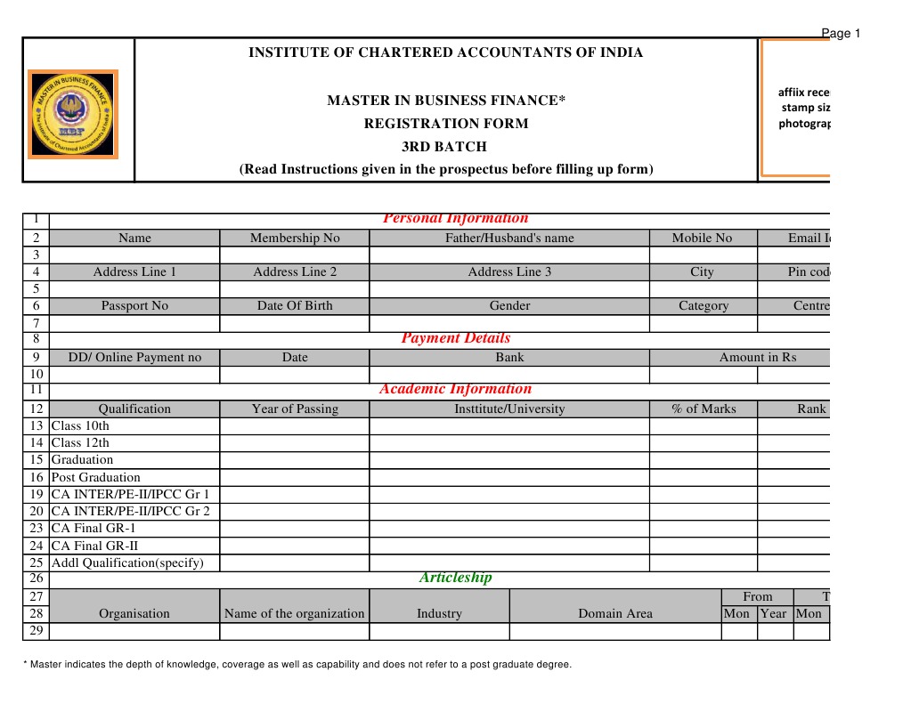 24921mbf Batch3 Registration Form | PDF