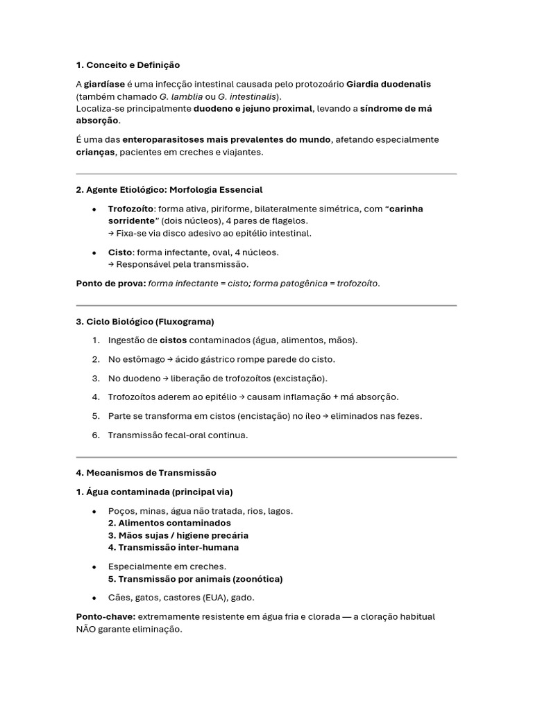 Giardia Se | PDF | Imunologia | Gastroenterologia