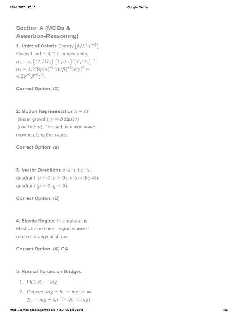 Google Gemini Sample Paper | PDF | Torque | Pressure