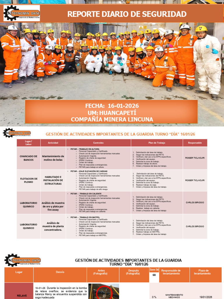 Reporte de Gestion Riesgos 16-01-26 | PDF