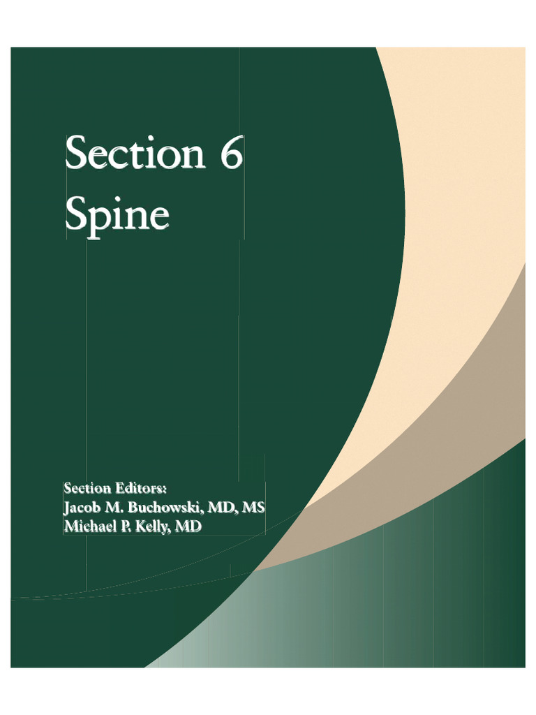 Aaos Spine | PDF | Vertebra | Spinal Cord