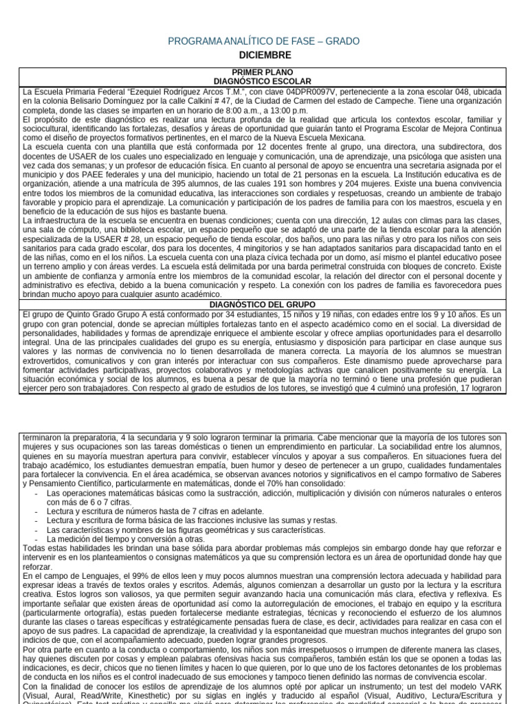 Plan Analítico 2025_063041 | PDF | Corazón | Sistema circulatorio