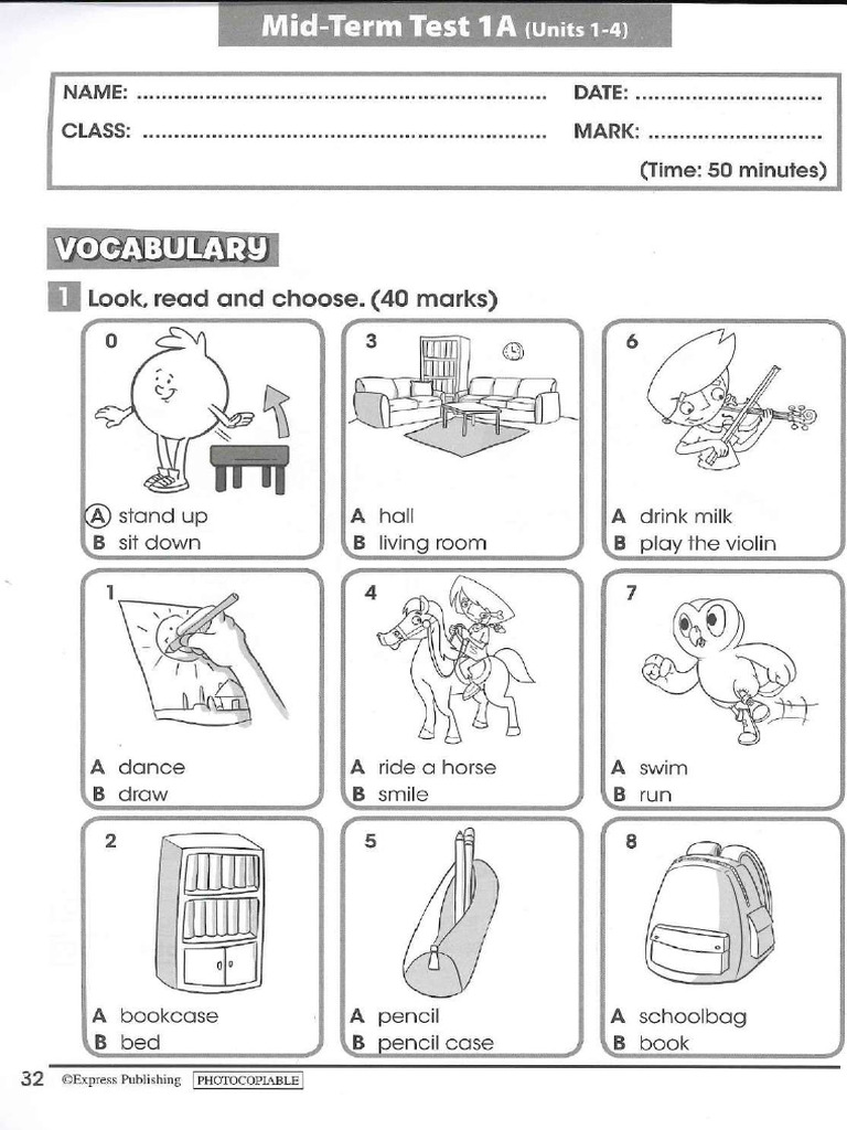 Mid-Term Test Units 1-4 | PDF