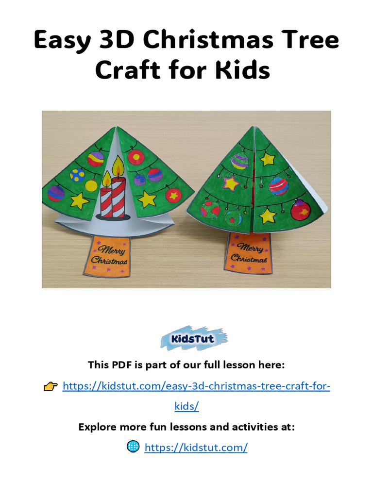 Easy 3D Christmas Tree Craft for Kids | PDF