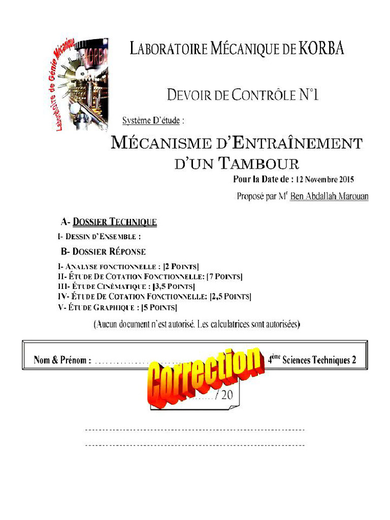 Sujet Et Correction | PDF