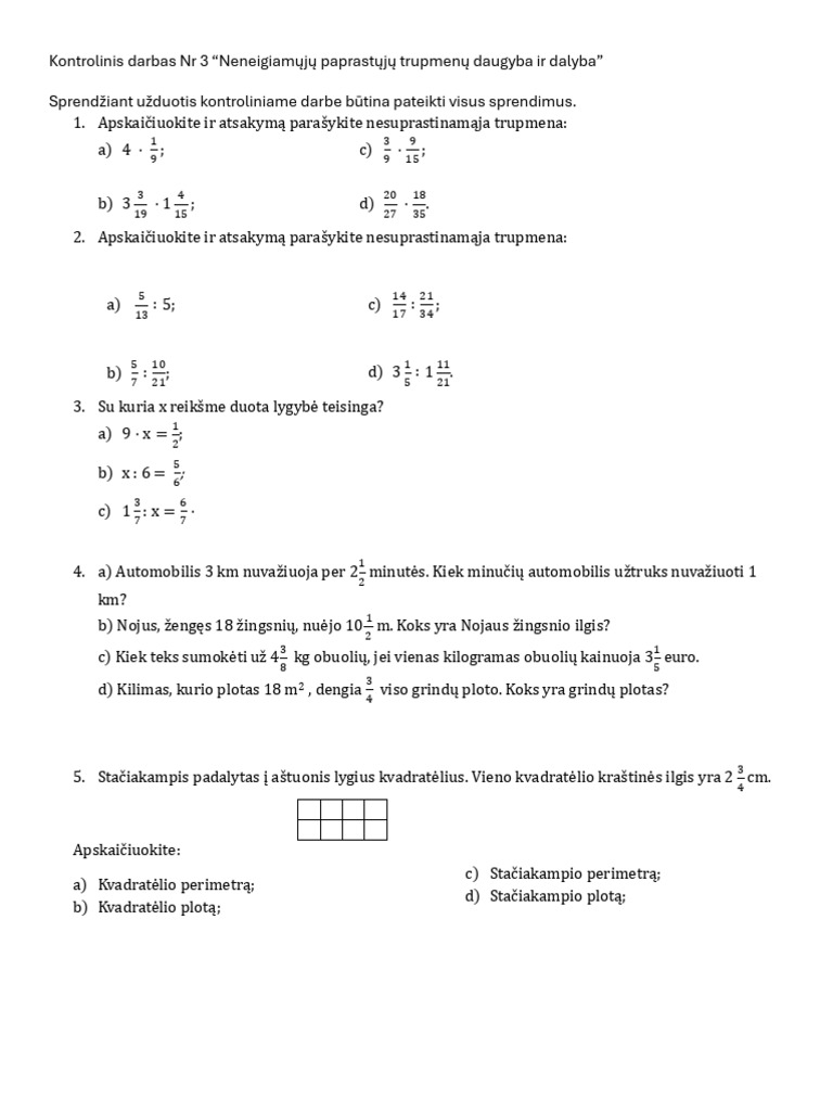 kontrolinis n3 | PDF