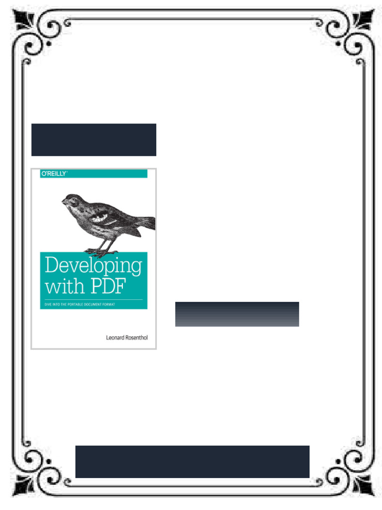 Developing with PDF Dive into the Portable Document Format 1st Edition Leonard Rosenthol ebook ...
